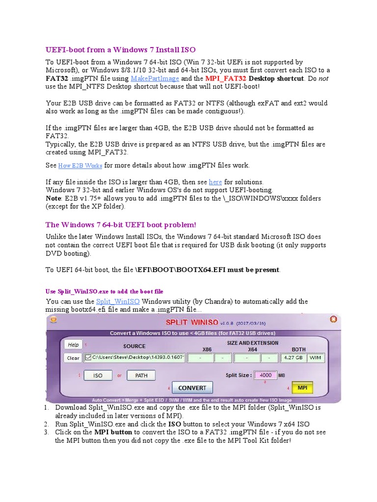 How To Make USB UEFI | Download Free PDF | Microsoft Windows | Computer File