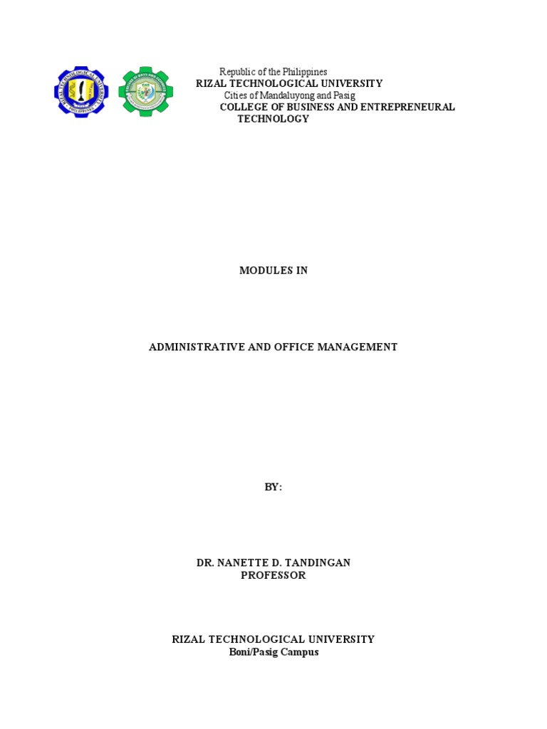 Modules in Administrative Ofc MGT | PDF | Recruitment | Business