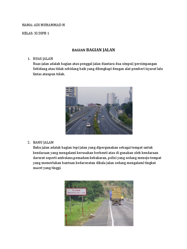 Bagian Bagian Jalan | PDF