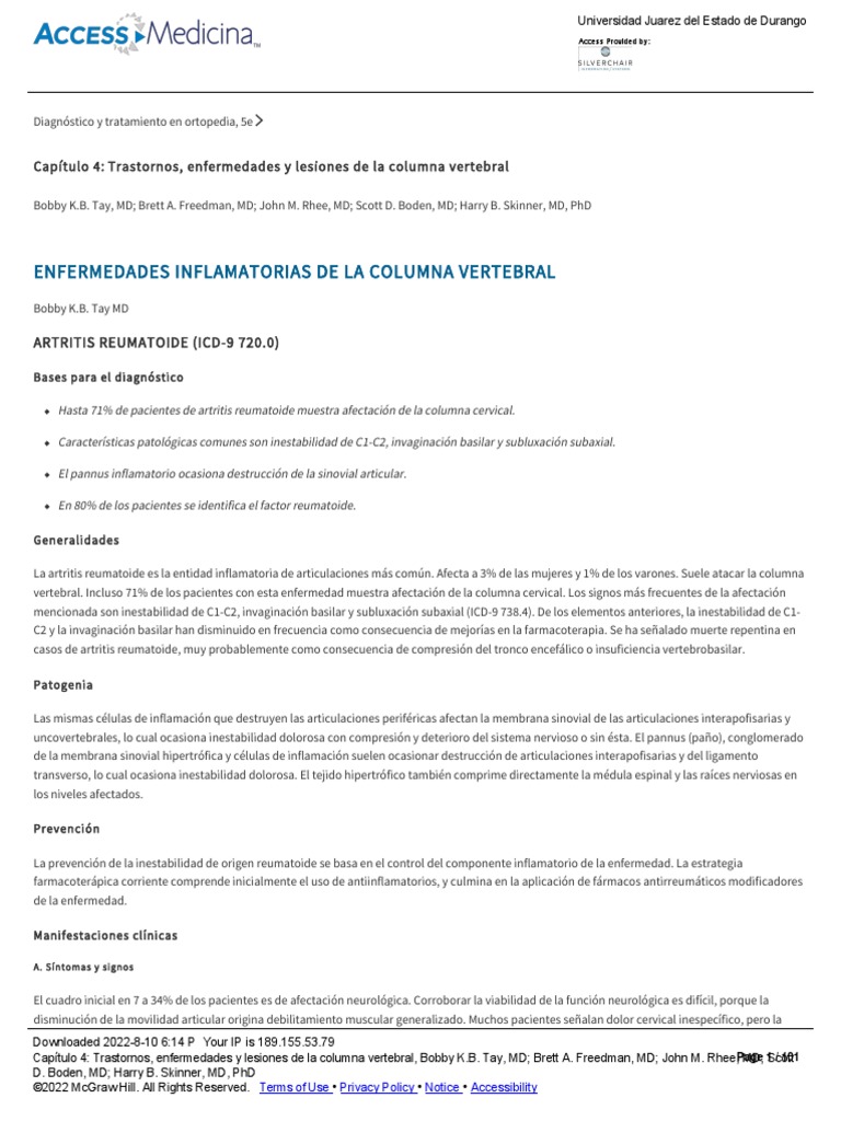 Capítulo 4_ Trastornos, enfermedades y lesiones de la columna vertebral ...