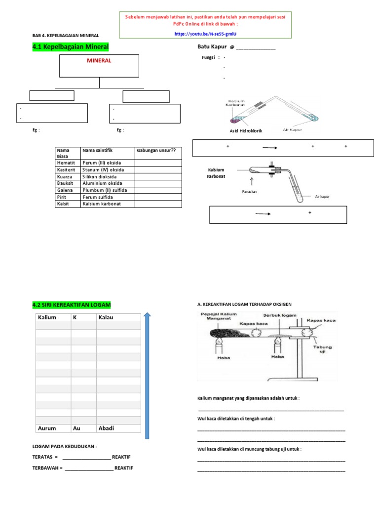 4 1 Kepelbagaian Mineral 4 2 Siri Kereaktifan Logam Pdf
