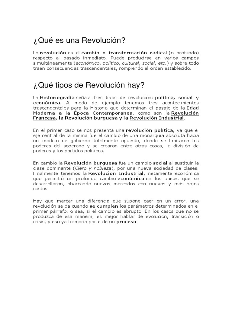 Qué Es Una Revolución | PDF