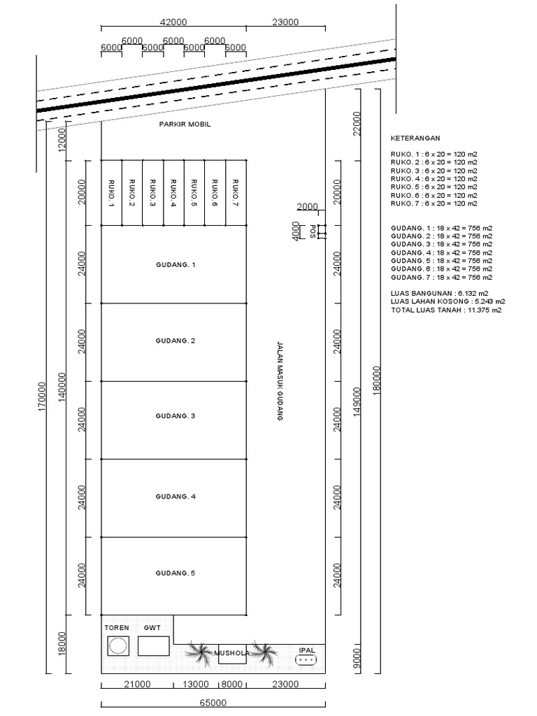 SKETSA LAYOUT RUKO & GUDANG.r1 | PDF