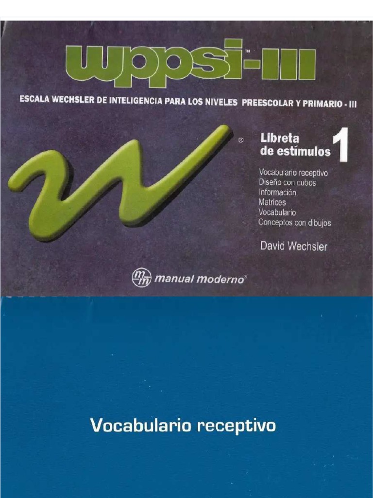 PDF Wppsi III Libreta de Estimulos 1 PDF - Compress | PDF