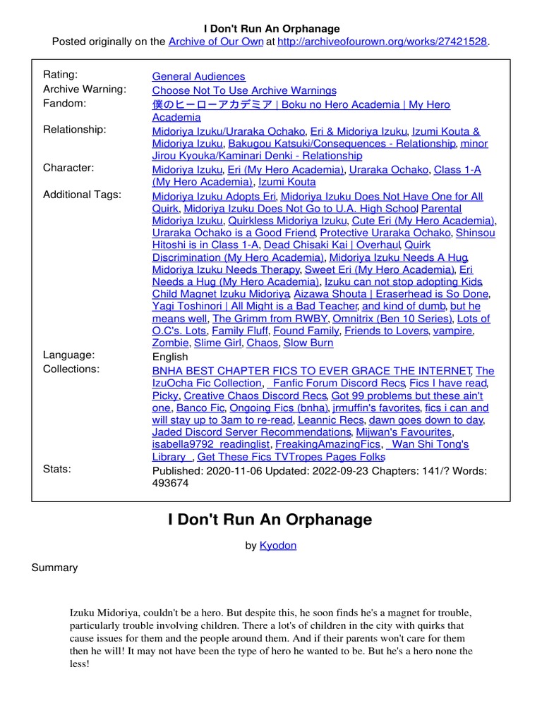 I Dont Run An Orphanage | PDF