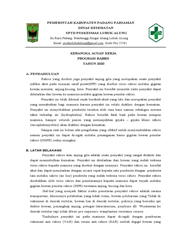 Kak Program Rabies 2022 | PDF