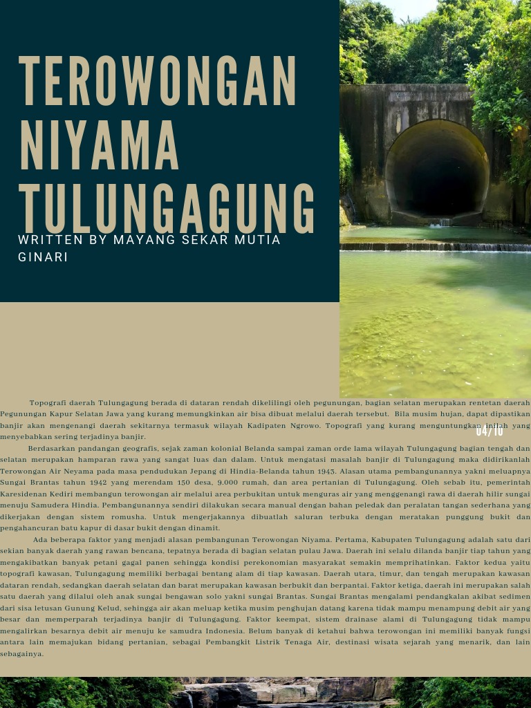 B - 210606110118 - Mayang Sekar M.G - Terowongan Niyama Tulungagung | PDF