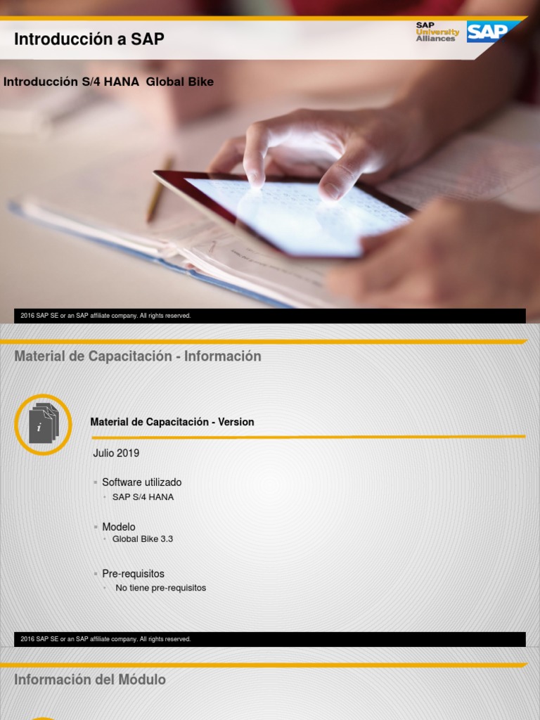 Presentación Esp Intro S4HANA | PDF | Planificación de recursos empresariales | Business