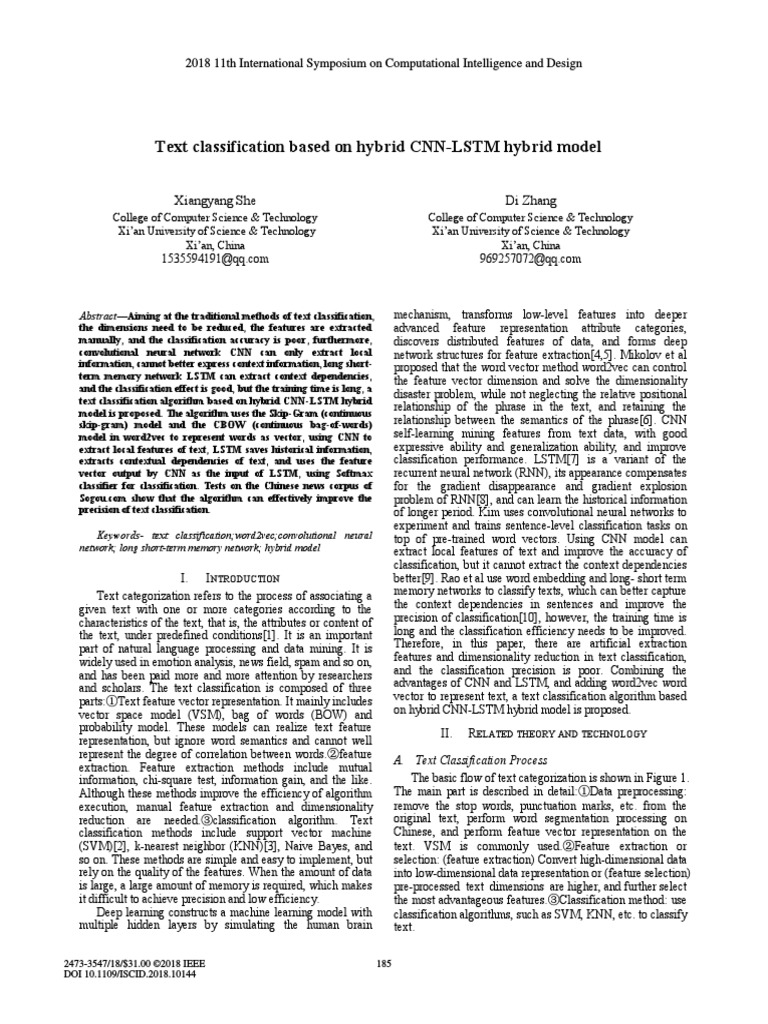 Acuan CNN + LSTM Model | PDF | Artificial Neural Network | Statistical Classification