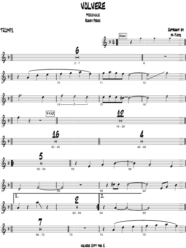 Volvere Trompeta 1 | PDF