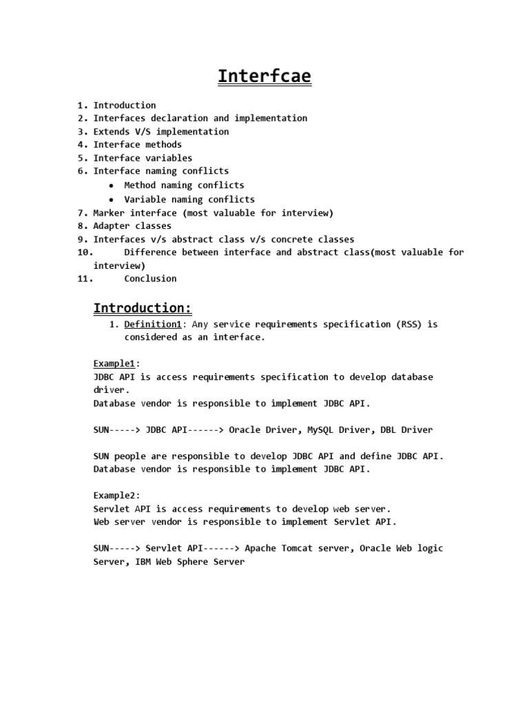 Interfaces And Abstract Class By Durga Sir Pdf Class Computer Programming Method