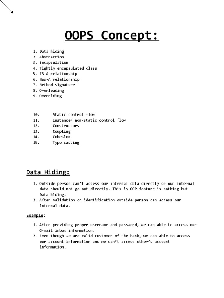 OOPS Concept by Durga Sir | PDF | Class (Computer Programming) | Method (Computer Programming)