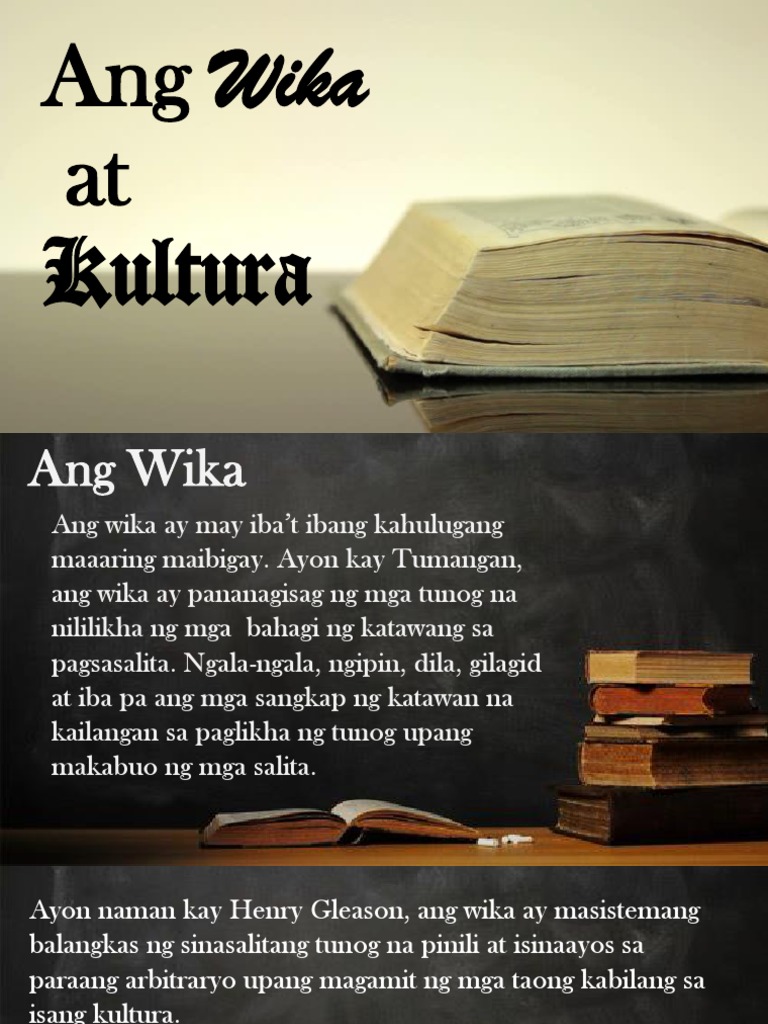 Ang Wika at Kultura | PDF