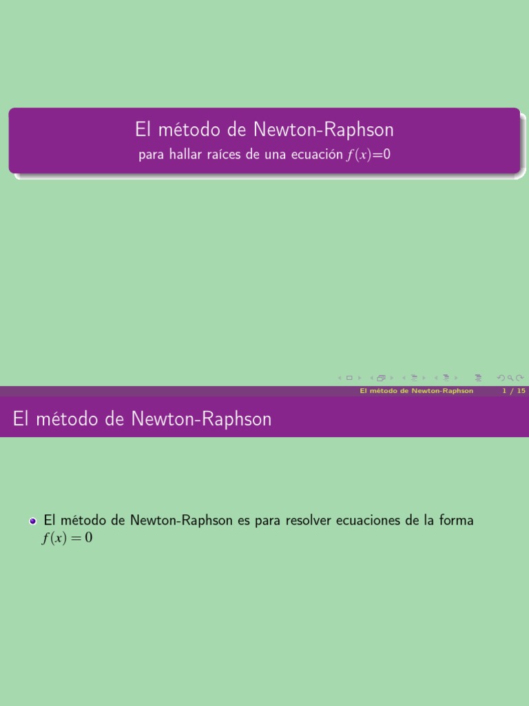 Método Newton-Raphson: Guía Completa | PDF | Conceptos matemáticos | Objetos matemáticos