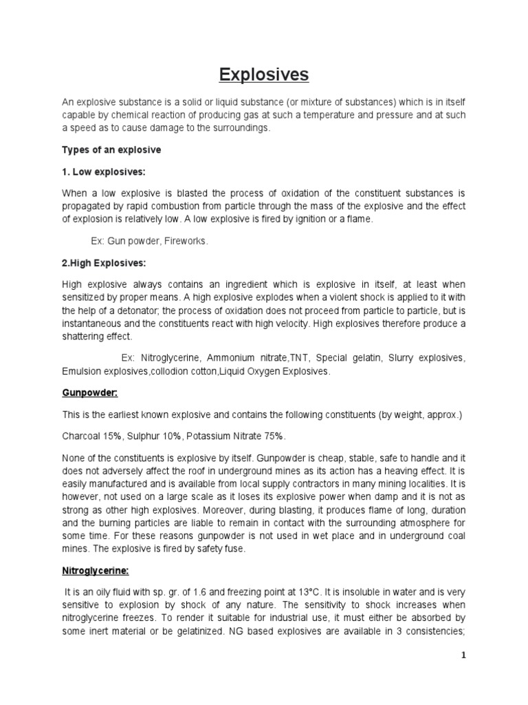Explosives | PDF | Explosion | Nitrogen