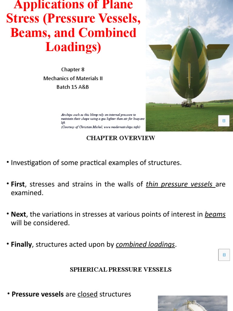Plane Stress in Pressure Vessels and Beams | PDF | Stress (Mechanics ...