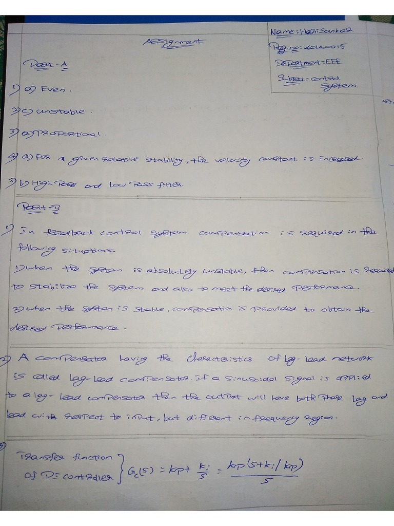 Assignment Control System Pdf 