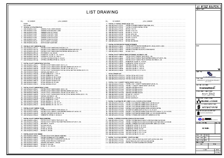 List Drawing: Arch 22 O2 | PDF