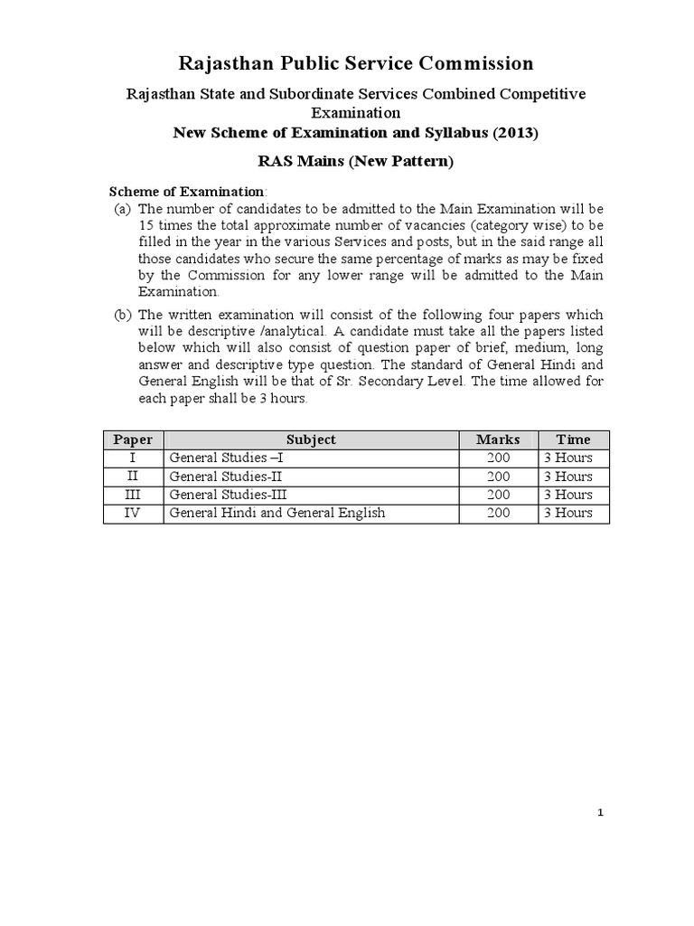 Rajasthan Public Service Commission: Rajasthan State and Subordinate ...