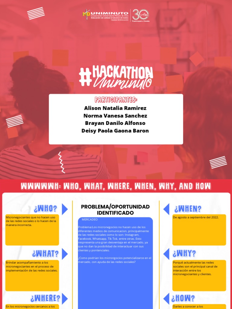 Guía Hackathon Uniminuto Entrega 2 Grupo 14 | PDF | Marketing | Mercado (economía)