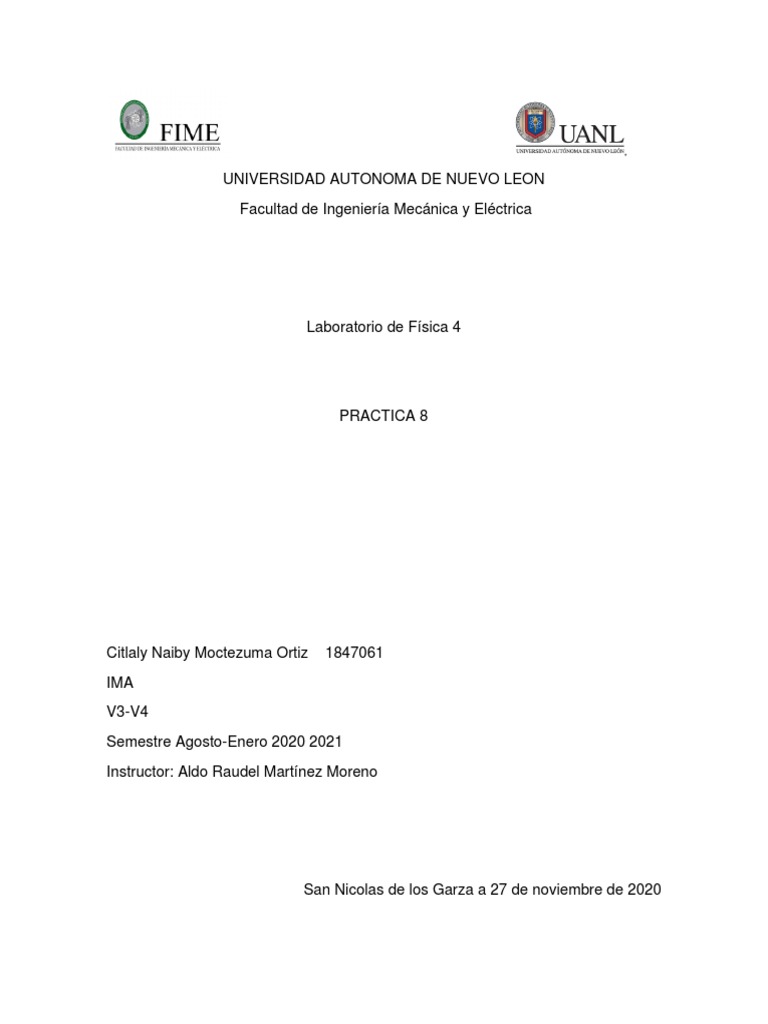 Practica 8 Fisica 4 | PDF | Polarización (ondas) | Olas