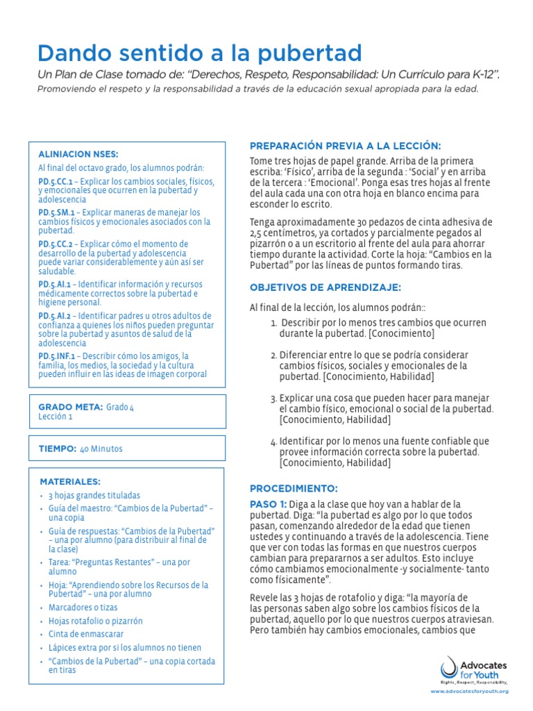 Entendiendo la Pubertad | PDF | Pubertad | El embarazo