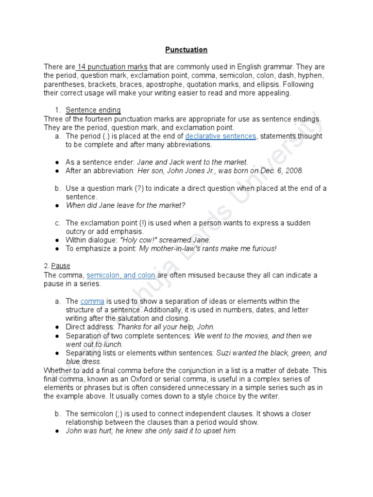 Punctuation | PDF | Bracket | Ellipsis