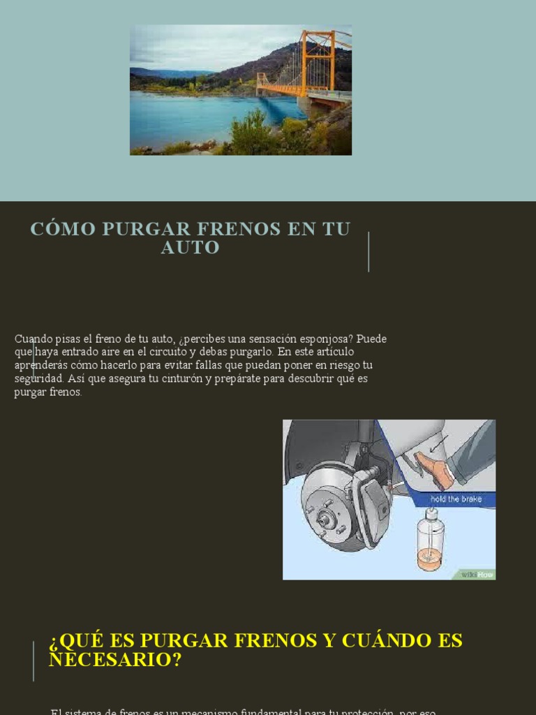 Cómo Purgar Frenos En Tu Auto Pdf Sistema De Freno Antibloqueo