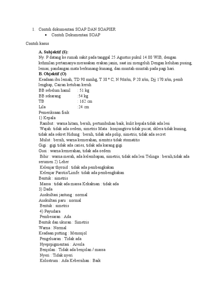 Contoh Dokumentasi SOAP DAN SOAPIER | PDF