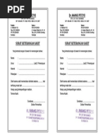 Surat Sakit Klinik Anggrek | PDF