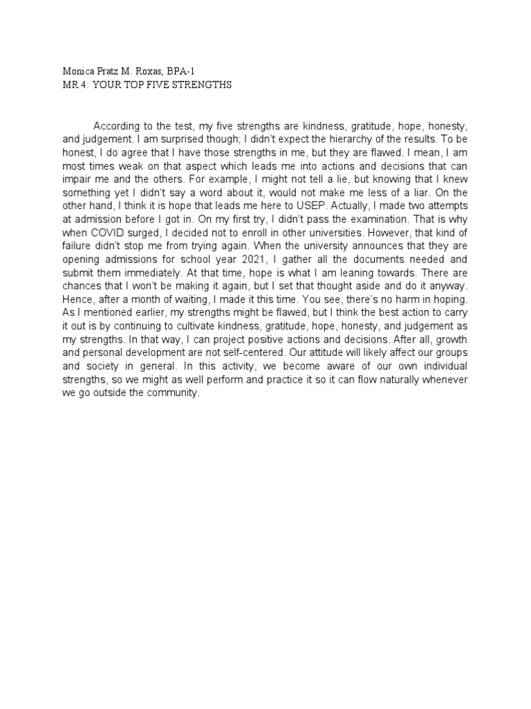 Roxas GE114 MR4 | PDF | Self-Improvement
