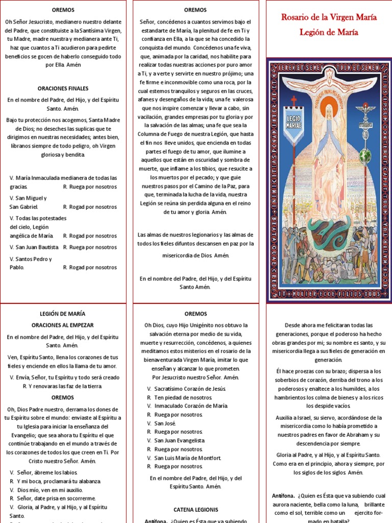 Folleto Legion de Maria | PDF | María, madre de Jesús | Rosario