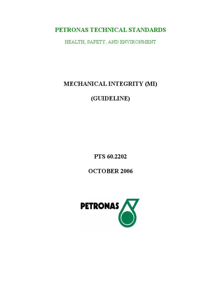 Mechanical Integrity Petronas | PDF | Reliability Engineering | Quality ...