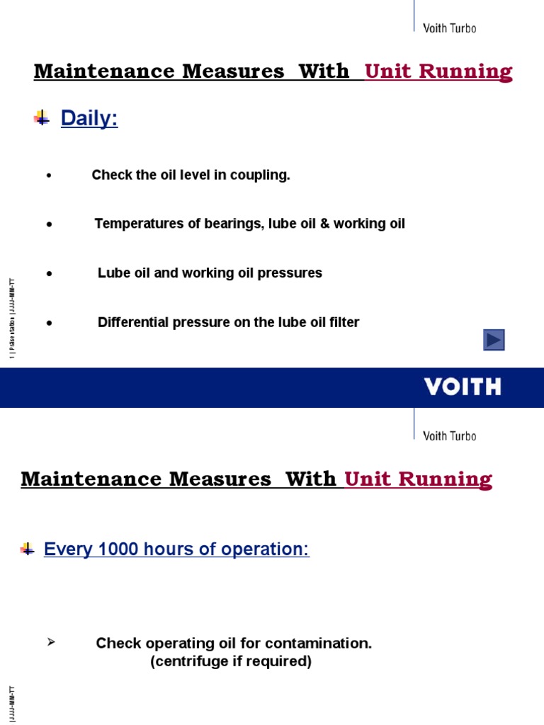 Voith Coupling Maintenance Guide | PDF | Lubricant | Bearing (Mechanical)