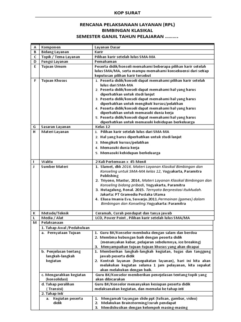 RPL PILIHAN KARIR SETELAH LULUS SMA-MA (Genap) | PDF | Karier ...