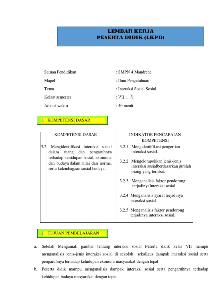 LKPD Rencana Aksi 2 | PDF | Ilmu Sosial LKPD Rencana Aksi 2 | PDF | Ilmu Sosial