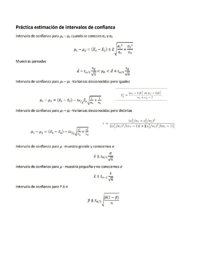 Practica Estimación Intervalo de Confianza Alumnos | PDF | Muestreo (Estadísticas) | Intervalo ...