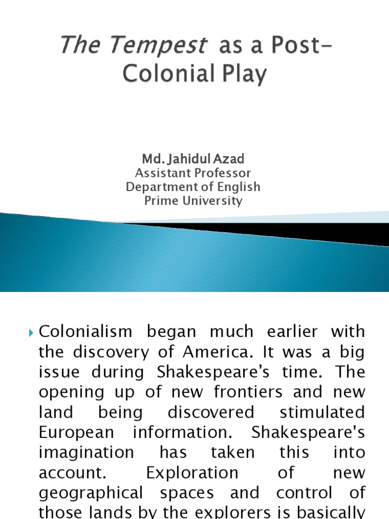 Postcolonial Themes in The Tempest | PDF | The Tempest