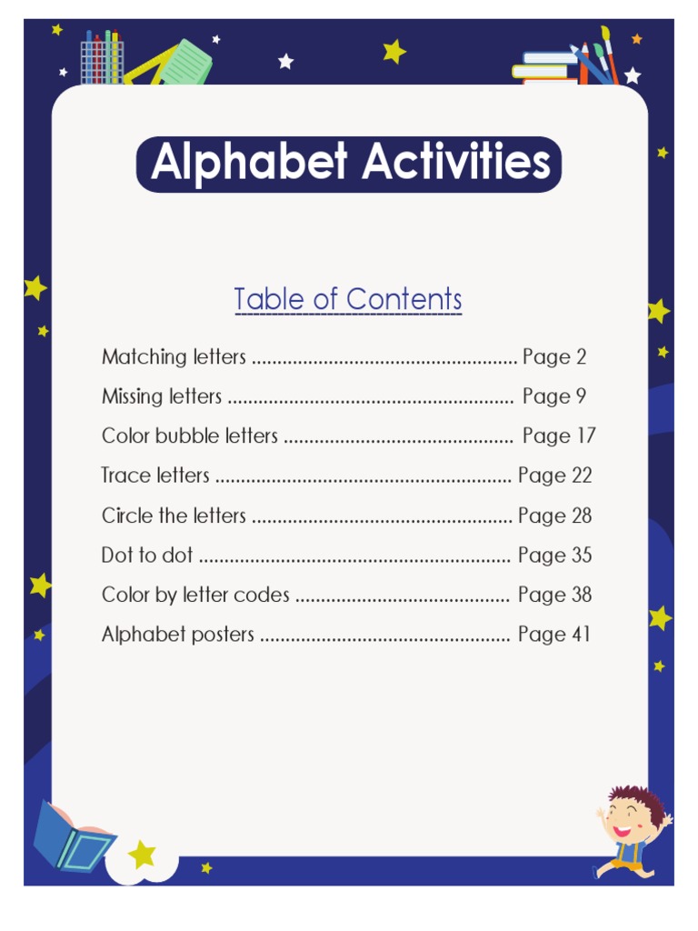 Alphabet Activities: A Collection of Exercises to Practice Letter ...
