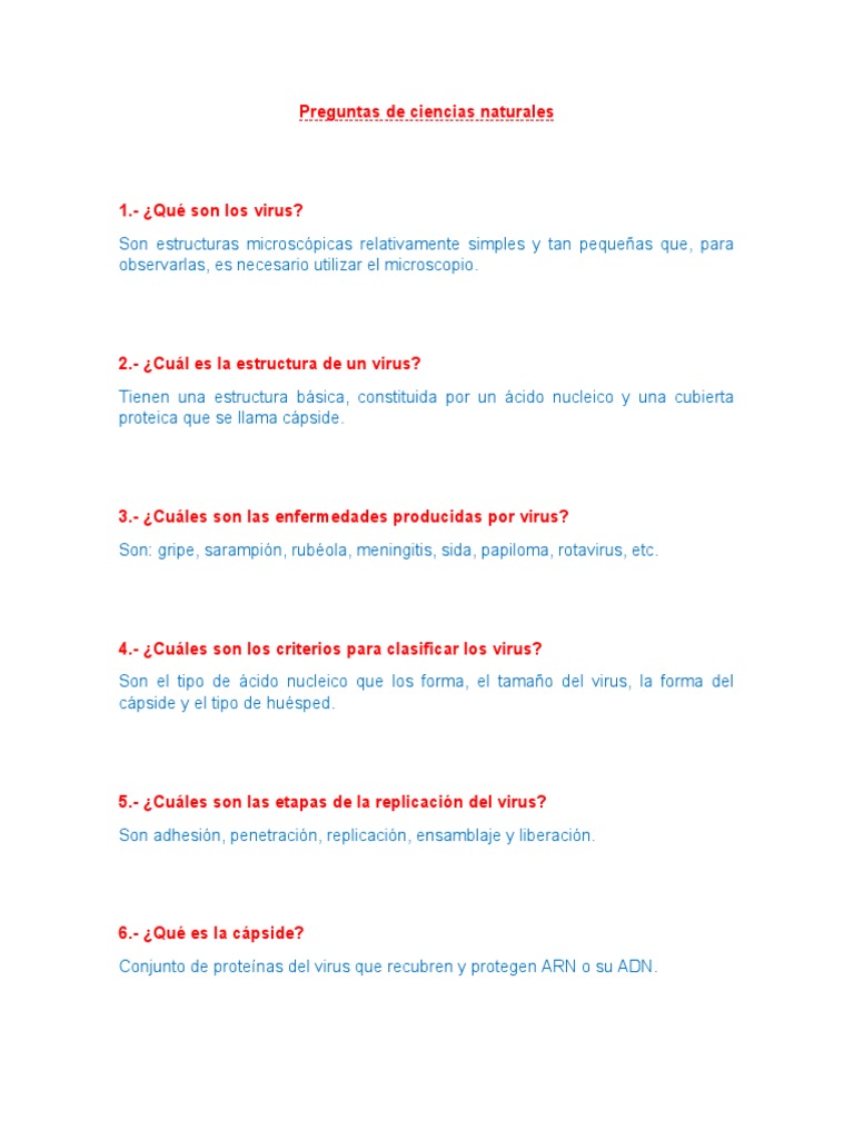 Preguntas de Ciencias Naturales | PDF Preguntas de Ciencias Naturales | PDF