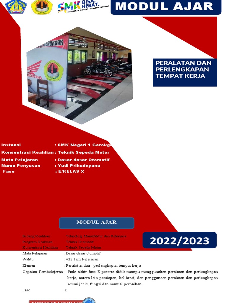 MODUL AJAR - Fase E Peralatan Kerja New | PDF