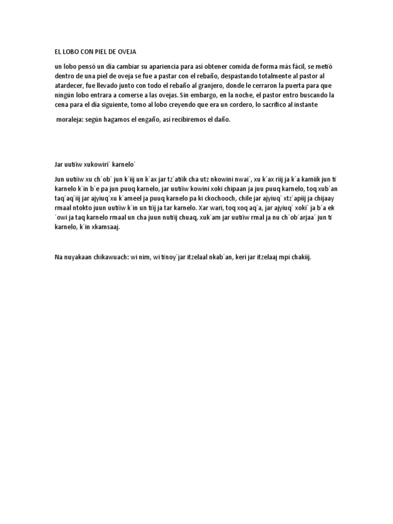 El Lobo Con Piel de Oveja | PDF | Oveja | Ovis