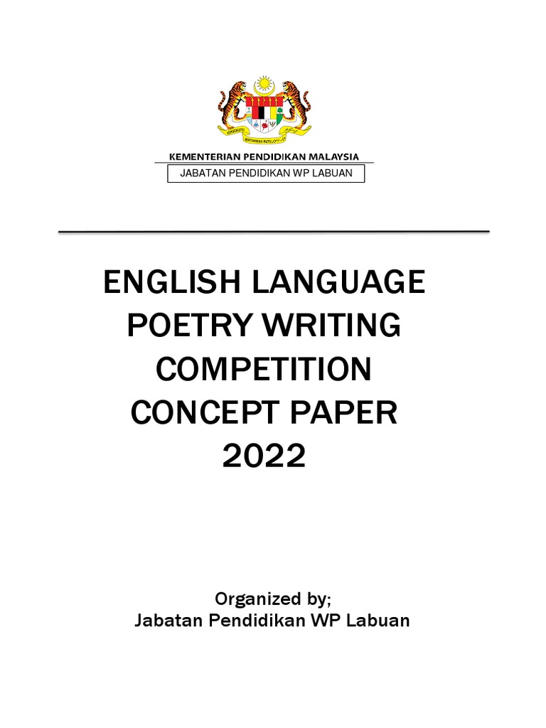 English Language Poetry Writing Competition Concept Paper 2022 - State ...