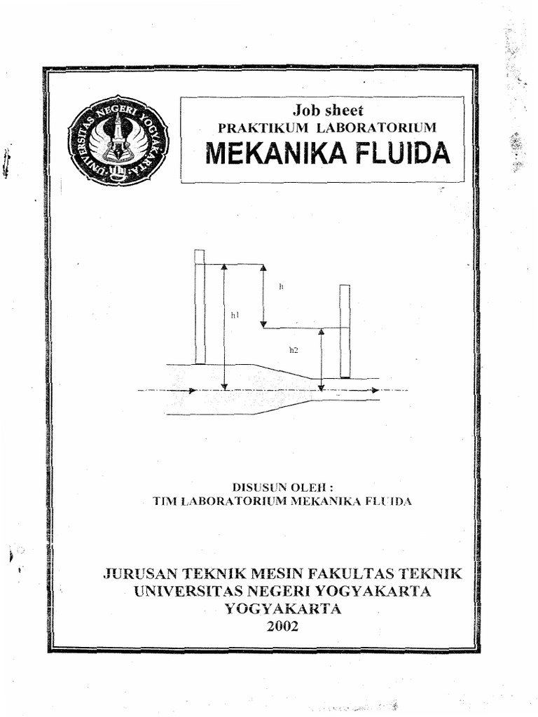 Jobsheet Praktikum Laboratorium Mekanika Fluida | PDF