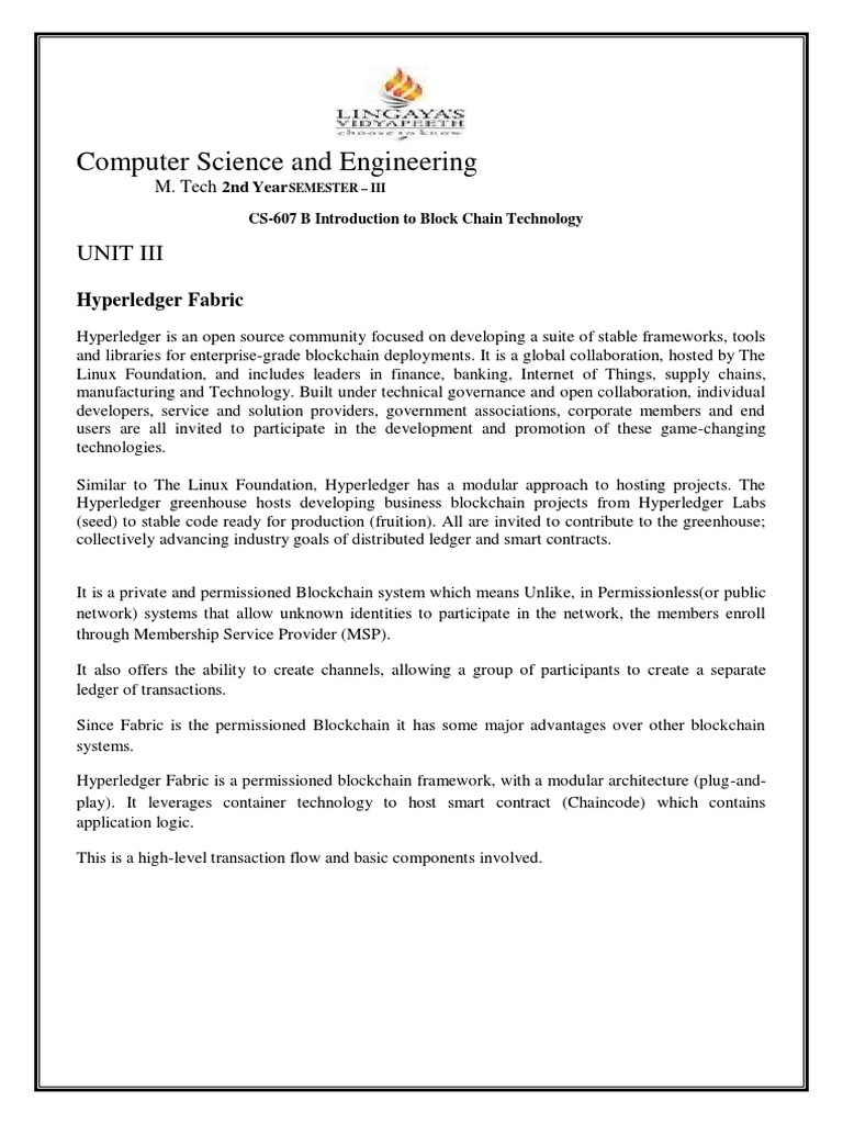 Introduction To Block Chain Unit 3 Lecture Notes | PDF | Cloud ...