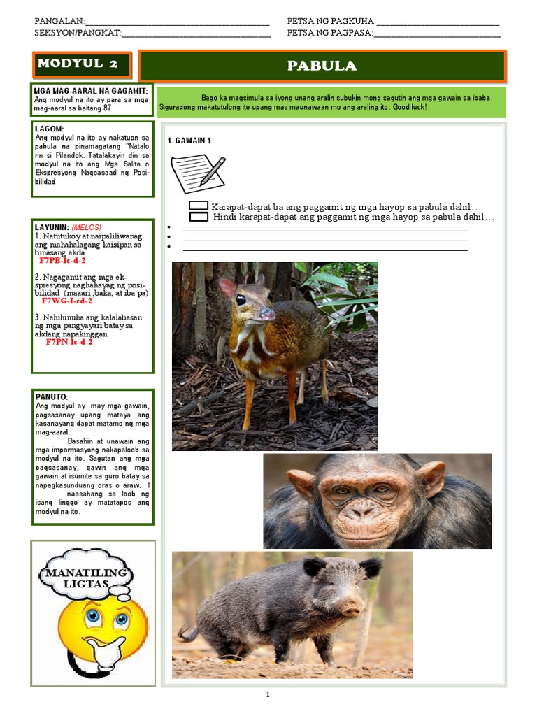 Aralin 2 - Pilandok | PDF