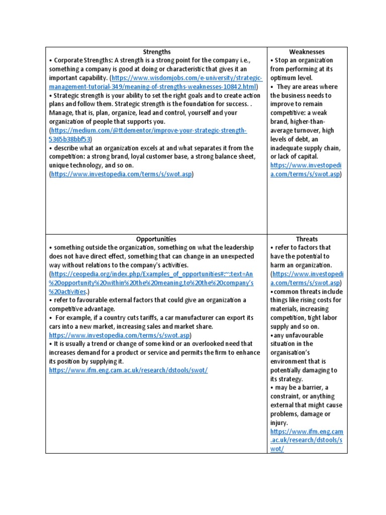 SWOT.. | PDF | Swot Analysis | Business