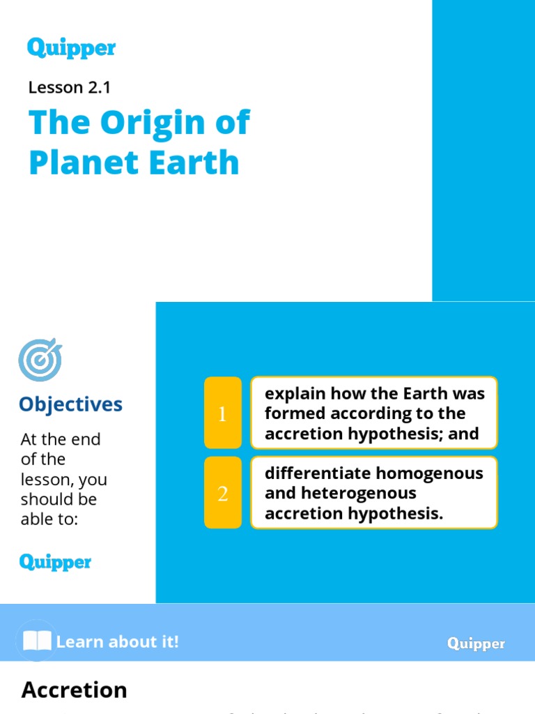 Earth Science SHS 2.1 The Origin of Planet Earth | PDF | Planetary Core ...