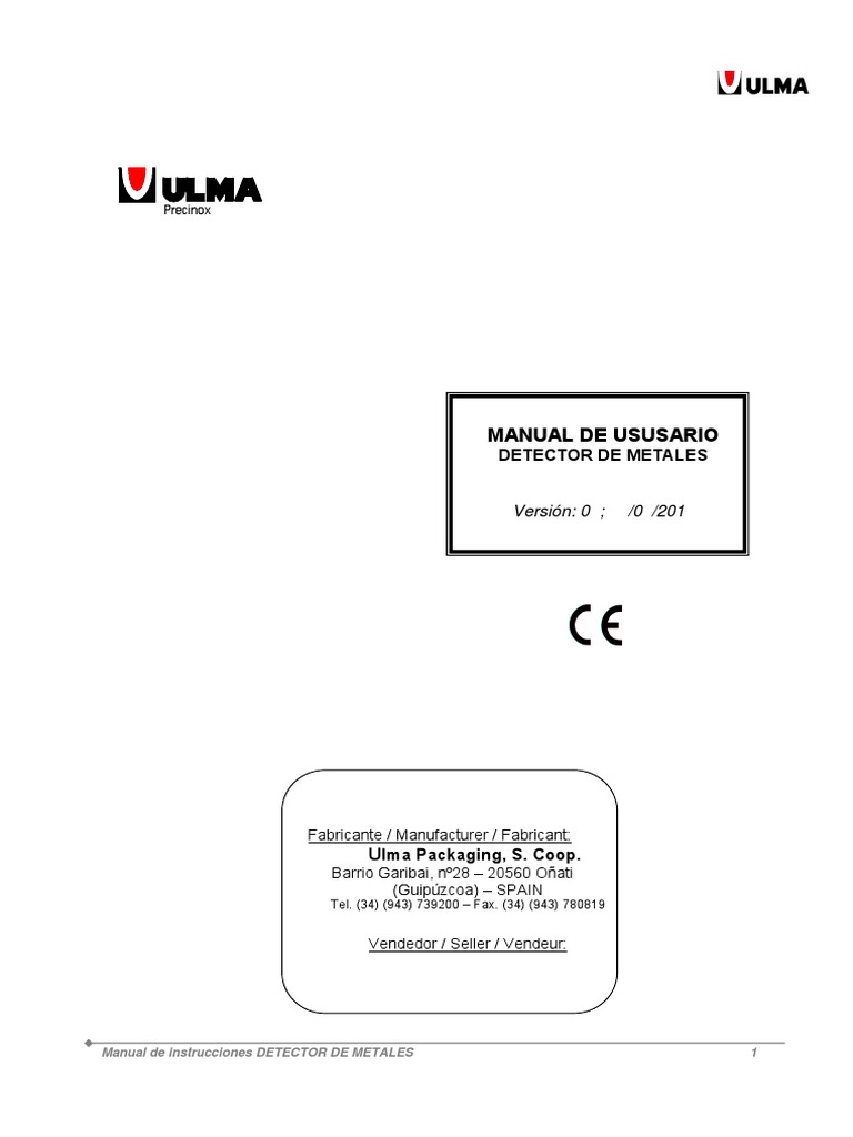 Manual Detector 21800238160 | PDF | Bienes manufacturados | Equipo