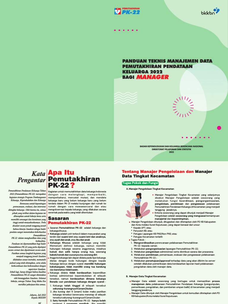 Buklet - Pemutakhiran PK-22 - MANAGER | PDF